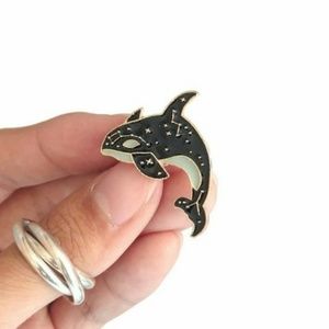 Jewelry | Constellation Orca Enamel Pin Whale Lapel Brooch | Poshmark